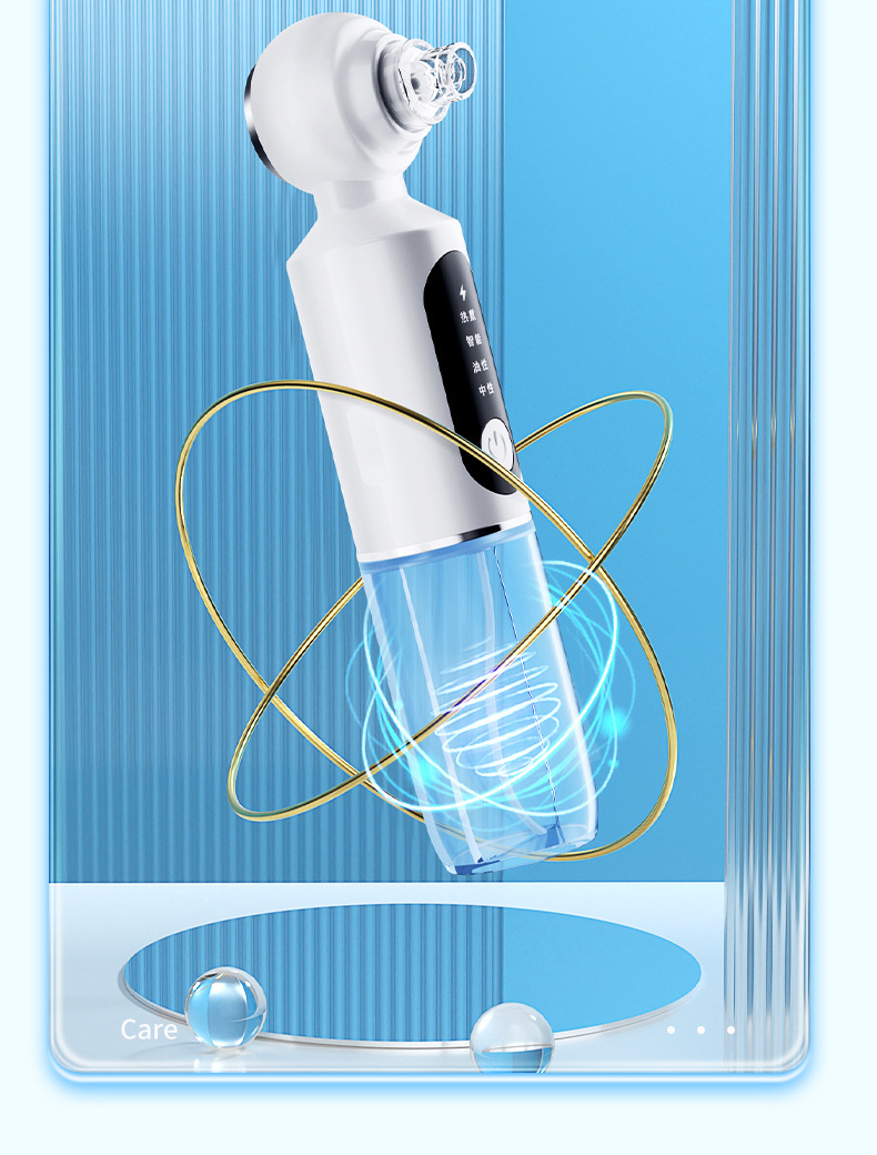 Blue Light Facial Cleansing Device with Heating & Vacuum Suction