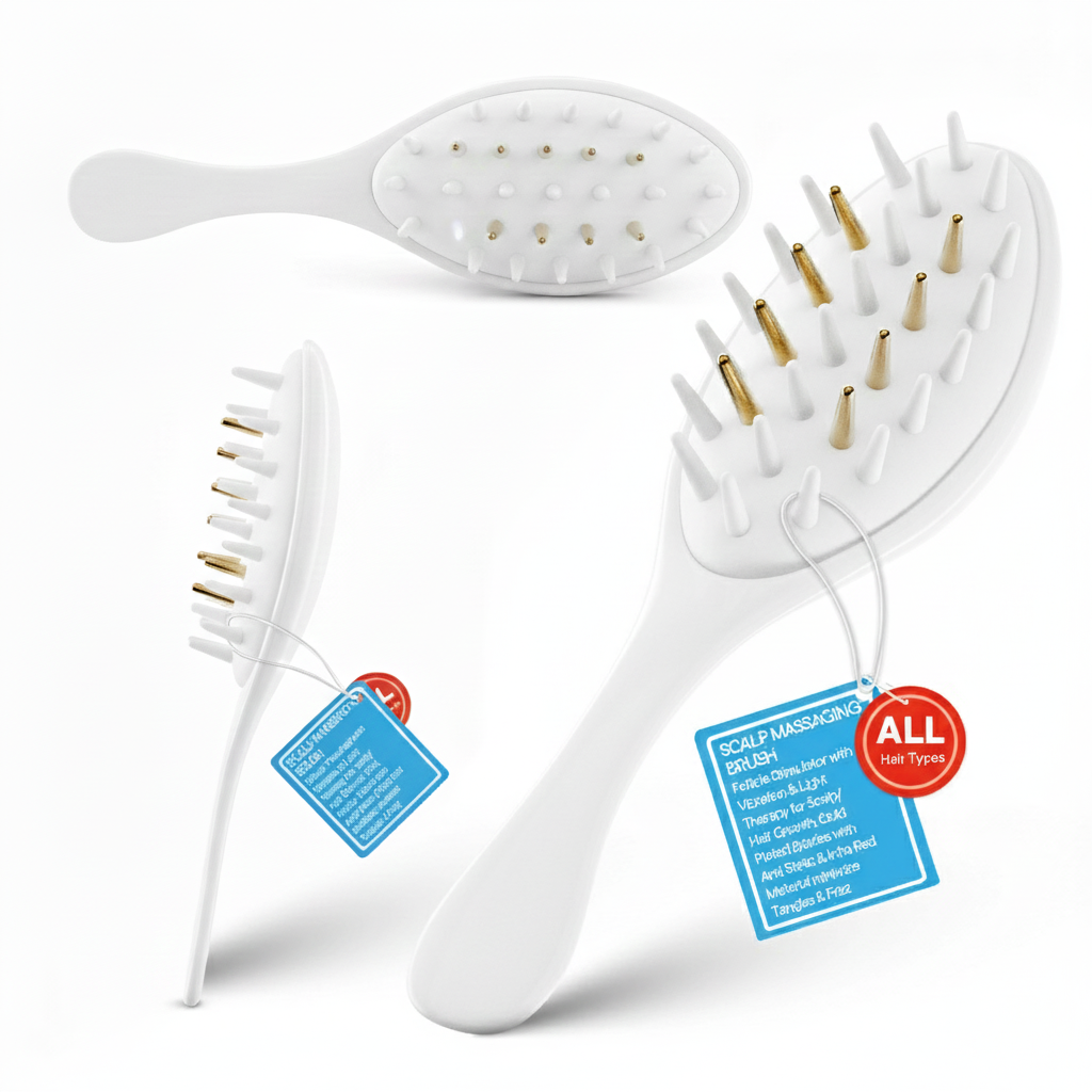 Lisaavo 2308 Multi-Function Hair Care Brush with Red & Blue Light, EMS ...